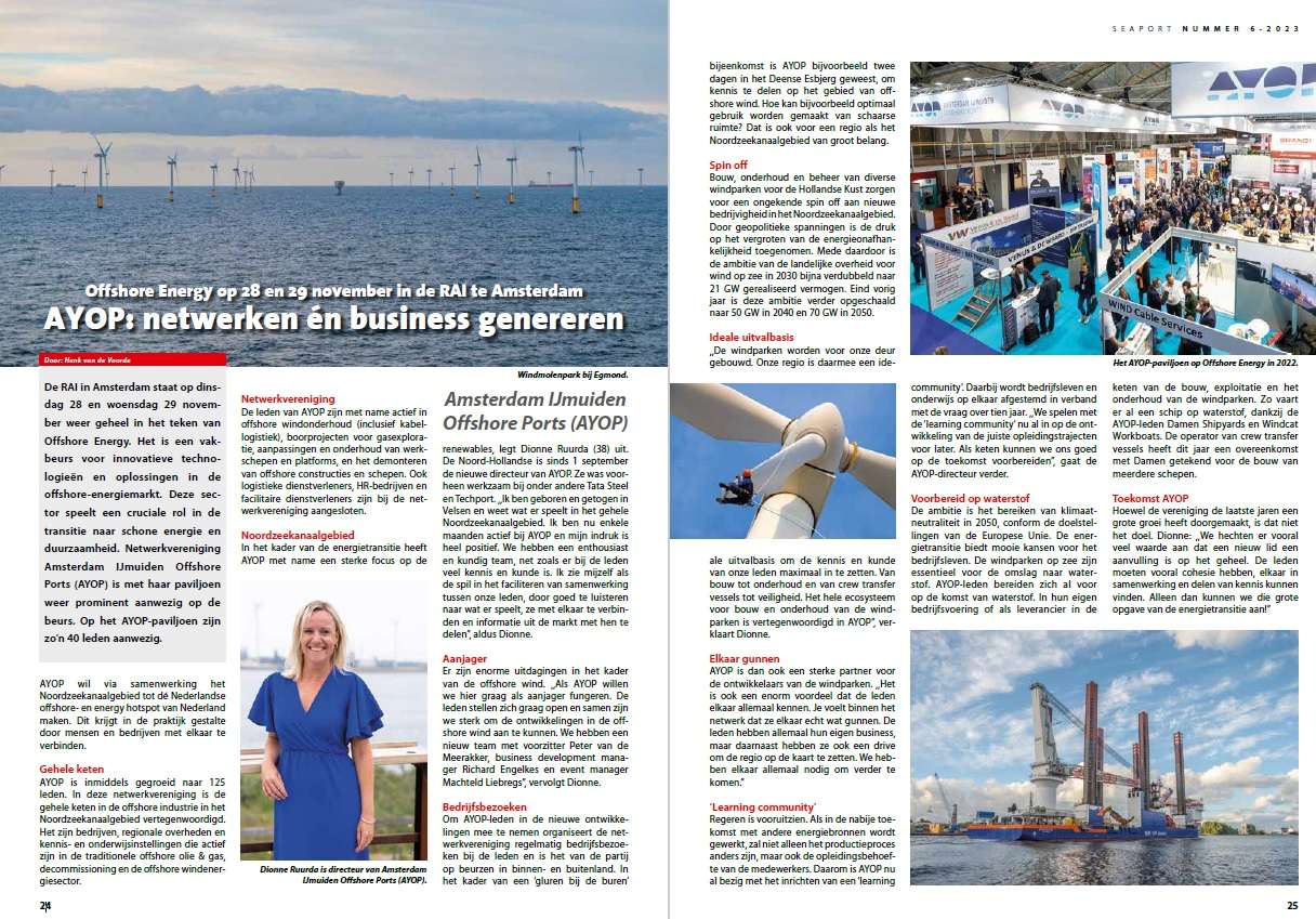 AYOP interview in Seaport Magazine - AYOP